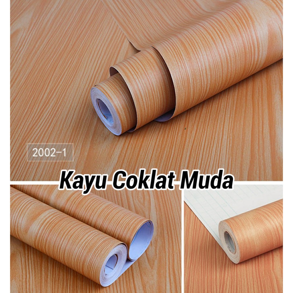 Jual Beli 5 gratis 1 TERMURAH Wallpaper Dinding motif serat kayu ...