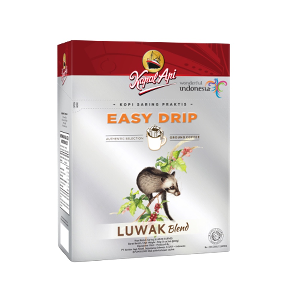 Jual Kapal Api Easy Drip Luwak Blend Kopi Saring Praktis 50 gram ...