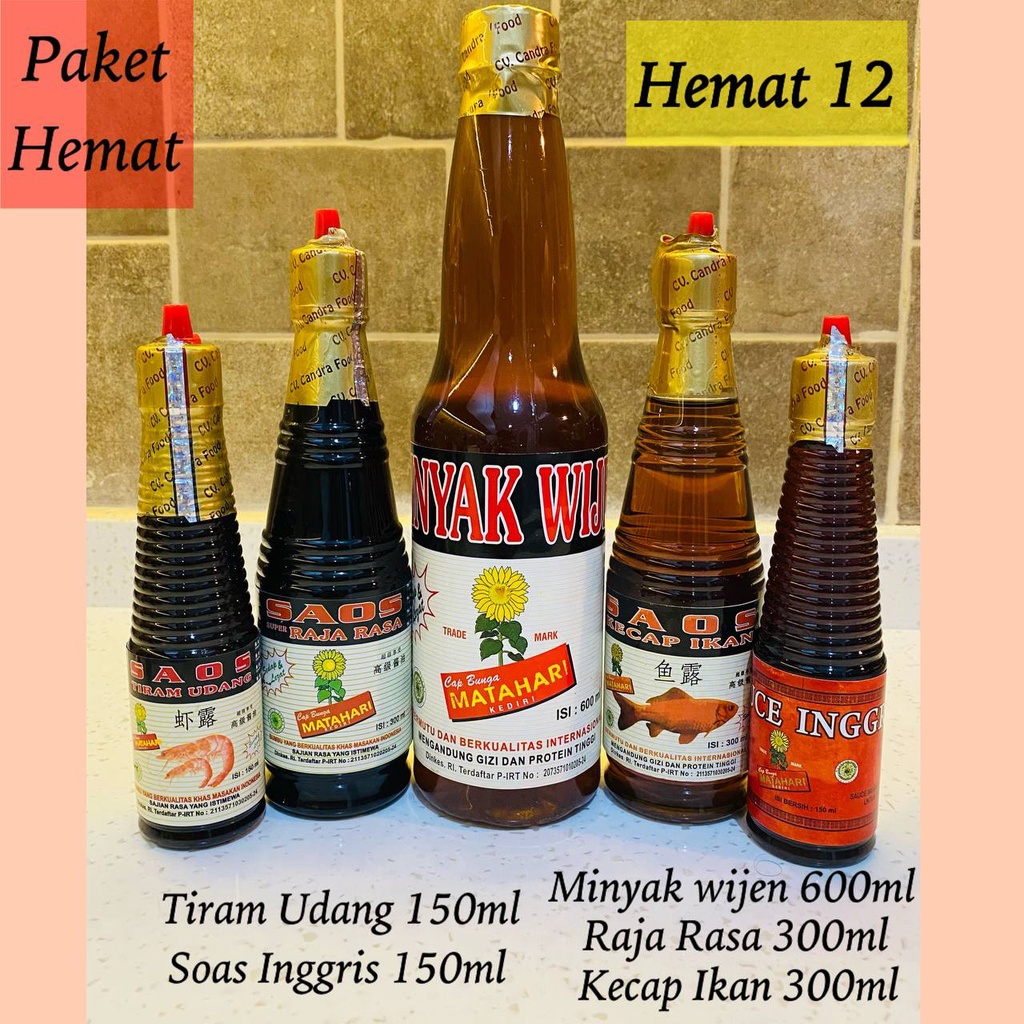 Jual PAKET HEMAT 12 | CAP BUNGA MATAHARI | HALAL (5 BOTOL) | Shopee ...