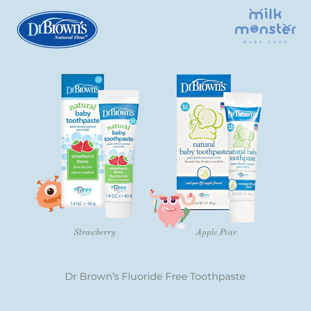 Jual Dr Brown's Happy Teeth Fluoride Free Toothpaste / Pasta Gigi Anak ...
