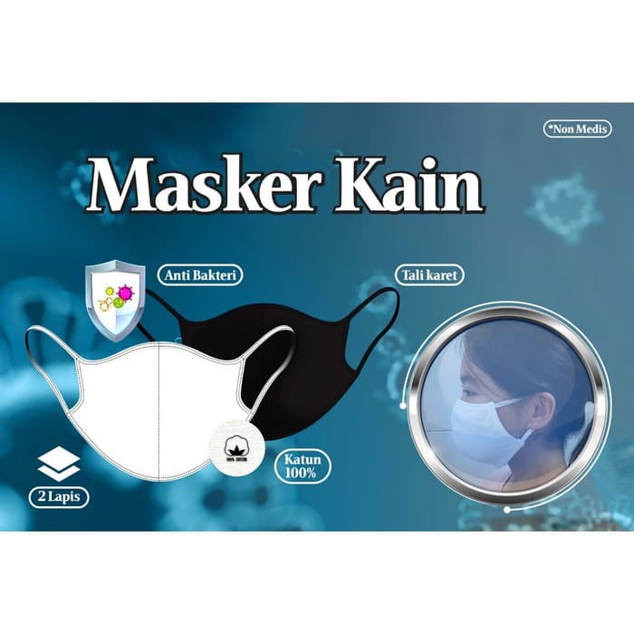 Jual Masker Kain Non Medis 2Ply Premium Tebal Bisa Dicuci | Shopee ...