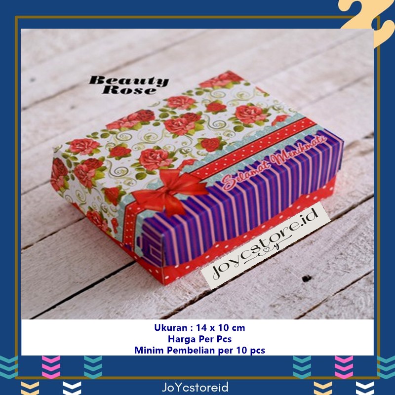 Jual Dus Roti Kotak Kue Cantik R3A Beauty ROSE Kotak 14x10 Box Jajan Box Kue / Snack Box / Kotak ...