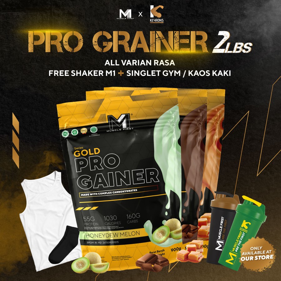 Jual M1 MUSCLE FIRST GOLD PRO GAINER 2 LBS / M1 PROTEIN MASS GAINER ...