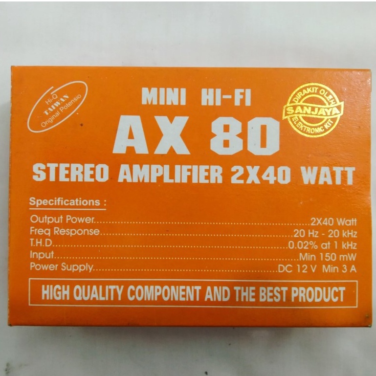 Jual Kit Stereo Amplifier 2 X 40 WATT AX 80 | Shopee Indonesia