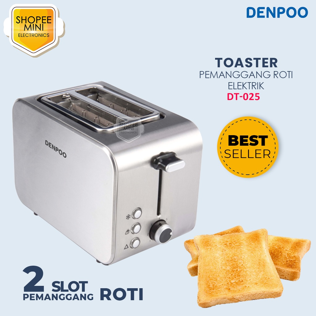 Jual Toaster Denpoo Pemanggang Roti Elektrik DT 025D | Shopee Indonesia