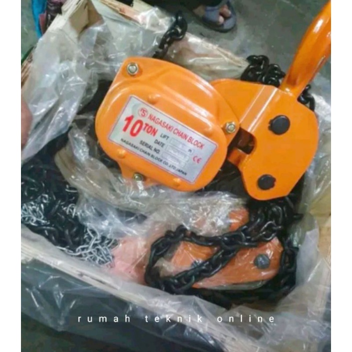 Jual takel manual chain block kapasitas 10 ton x 10 meter original merk ...