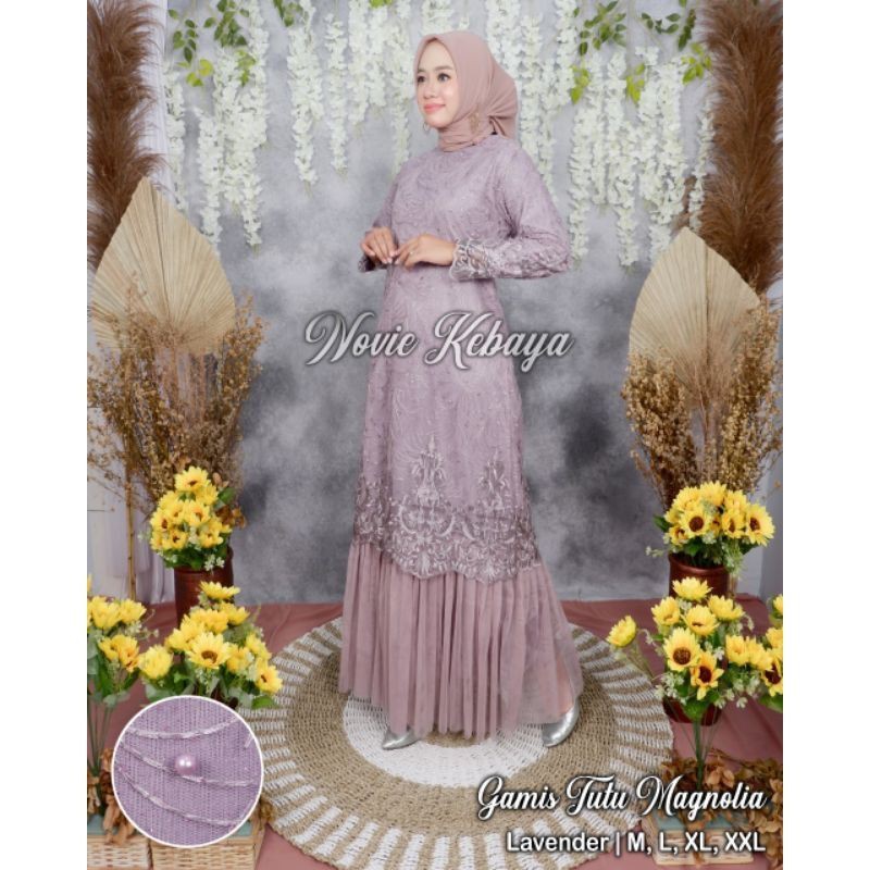 Jual COD Gamis Tulle mix Tutu / Kebaya Modren / Gamis Pesta / Original ...