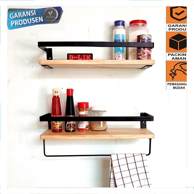 Jual TERBARU Rak dinding dapur wastafel industrial minimalis / Rak ...