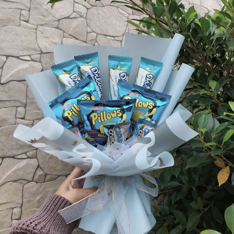 Jual SNACK BUCKET/SNACK BOUQUET/BUCKET BUNGA/BOUQUET FLOWERS (Made by ...