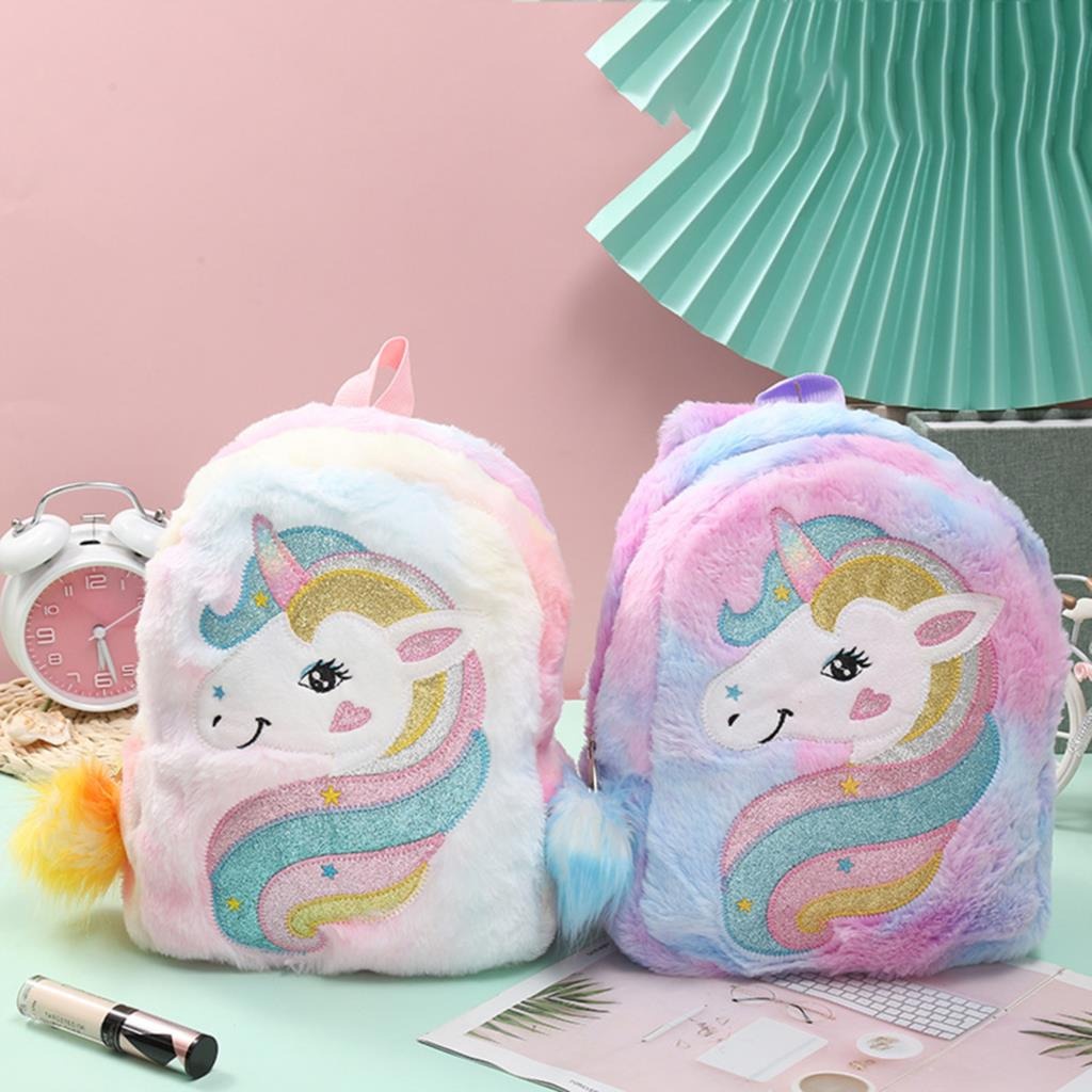 Jual Tas Ransel Unicorn Princess tas sekolah anak paud TK ransel bulu ...
