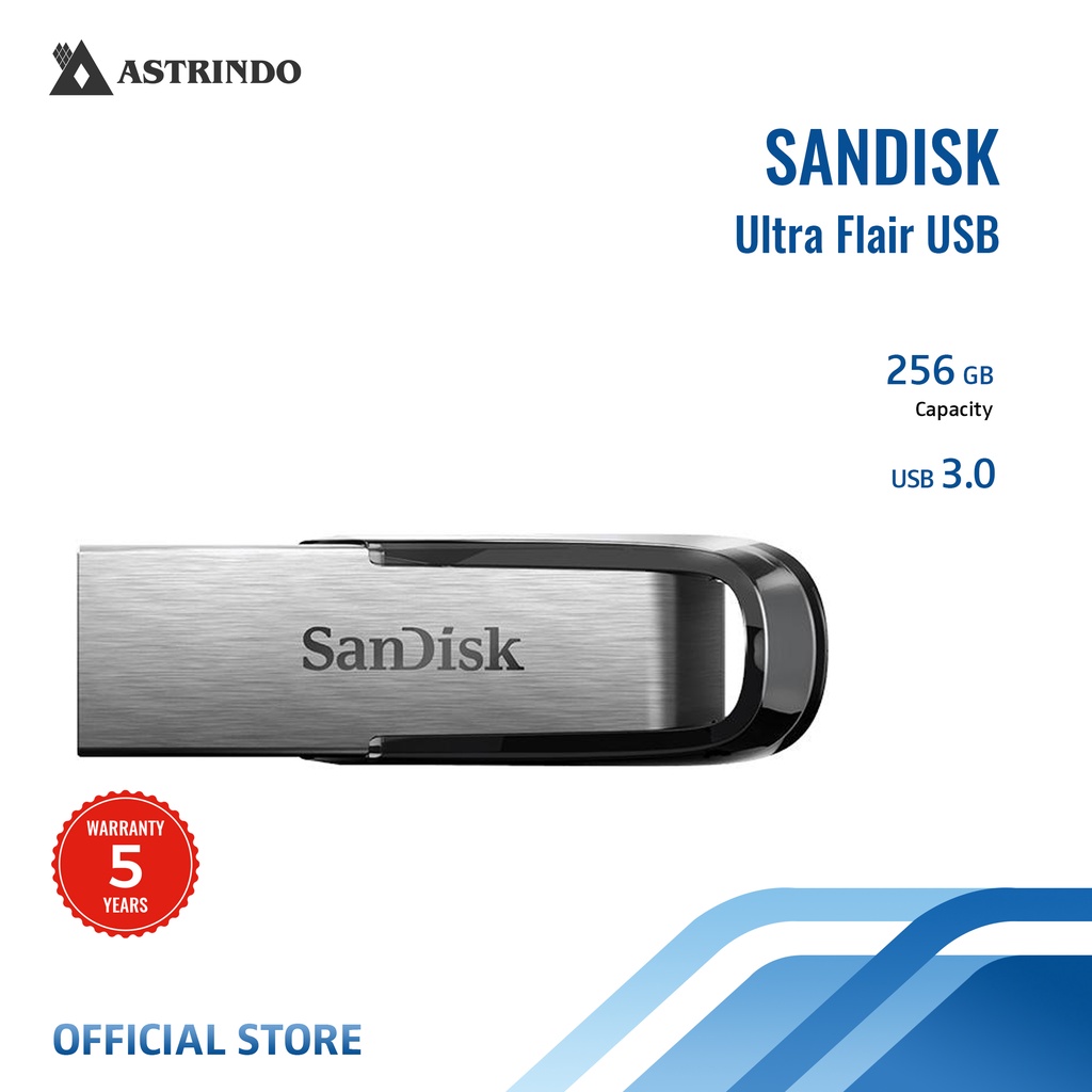 Jual Sandisk Ultra Flair USB 256GB , Flashdisk USB 3.0 - (SDCZ73-256G ...
