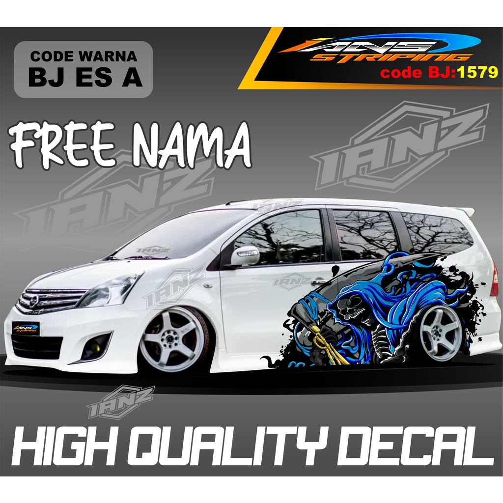 Jual STICKER DECAL MOBIL GRAND LIVINA ANIMASI VENOM BIRU / STIKER MOBIL ...