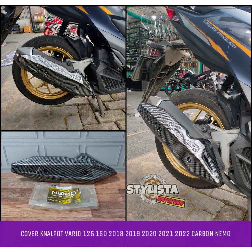 Jual TUTUP COVER KNALPOT VARIO 125 150 2018 2019 2020 2021 2022 CARBON ...
