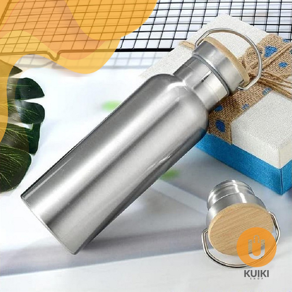 Jual KUIKI Botol Minum Tumbler Termos Tutup Bambu Tumblr Stainless ...