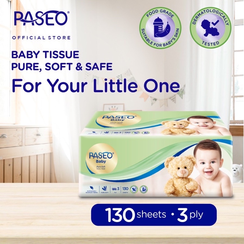 Jual PASEO Baby Tissue Soft Pack Tisu Bayi Lembut Kemasan Family Pack ...