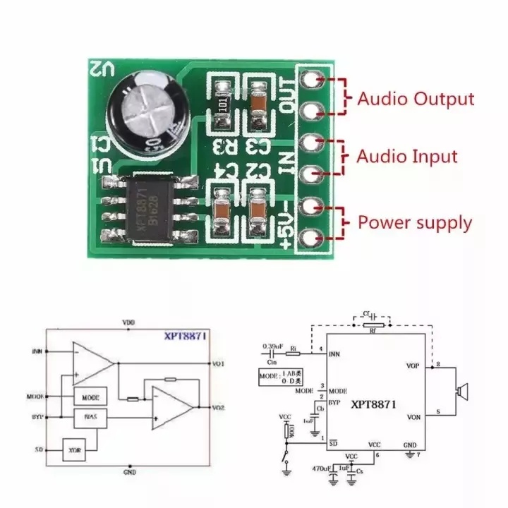 Jual Power Amplifier Single Channel 5V 5W Mono Lithium | Shopee Indonesia