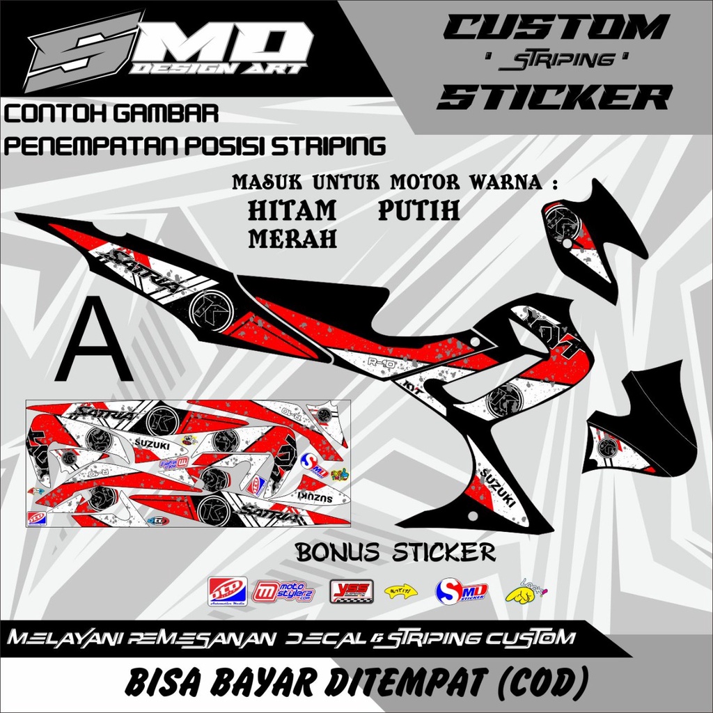 Jual STRIPING VARIASI SATRIA FU LAMA BARONG/CBU RACING STICKRT | Shopee ...