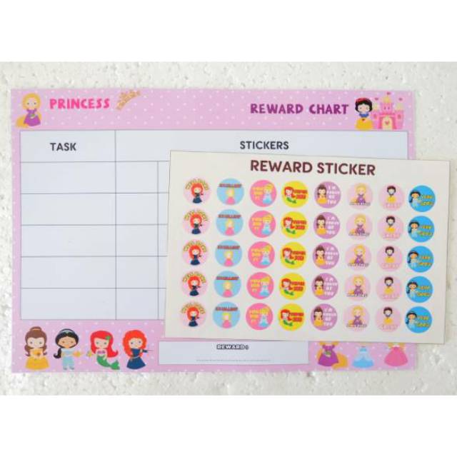 Jual REWARD CHART ANAK DAN REWARD STIKER READY STOCK TANPA NAMA ; BISA ...