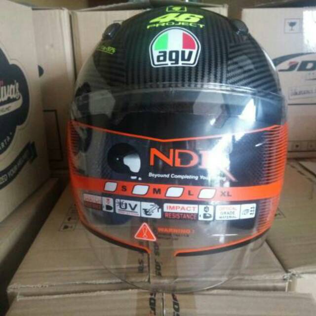 Jual Helm Agv Project 46 Carbon | Shopee Indonesia