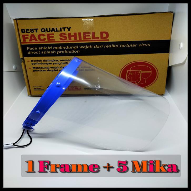Jual FACE SHIELD 5 MIKA ( 1 FRAME + 5 MIKA ) | Shopee Indonesia