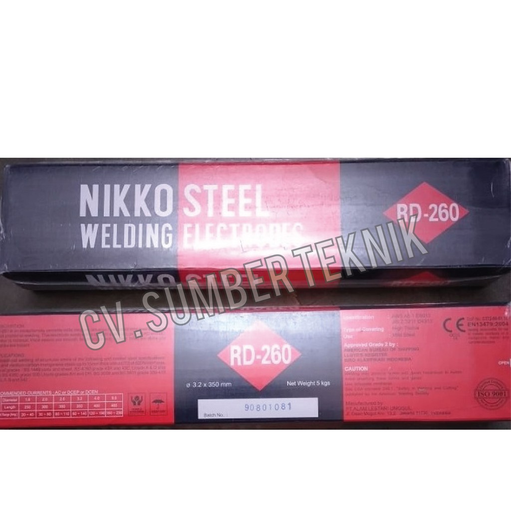 Jual Kawat las NIKKO RD 260 ukuran 3.2mm | Shopee Indonesia