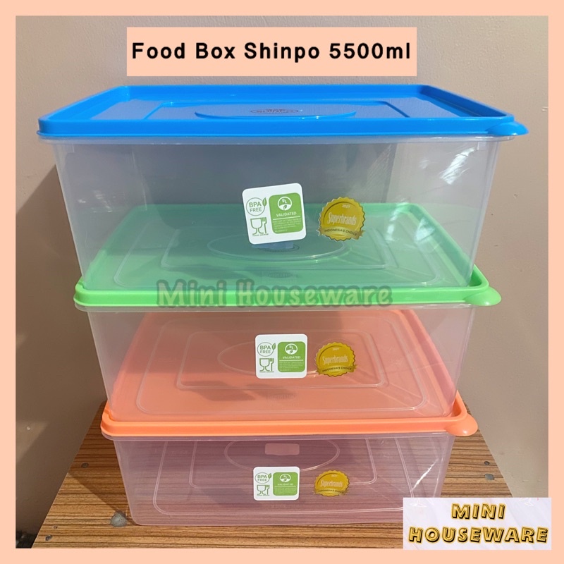 Jual Food Box 5500ml / Kotak Makanan Shinpo 5,5L / Shinpo 309 LM ...