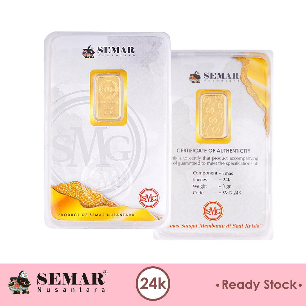 Jual Logam Mulia SMG Gold Press 3gram Emas Batangan Semar Nusantara | Shopee Indonesia