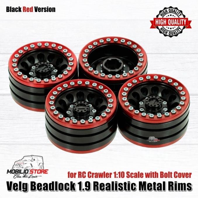 Jual Velg Beadlock 1.9 Realistic Metal Rims Rc 1/10 Crawler With Bolt ...