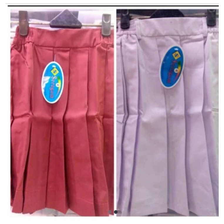 Jual seragam rok rempel pendek SD merah putih | Shopee Indonesia