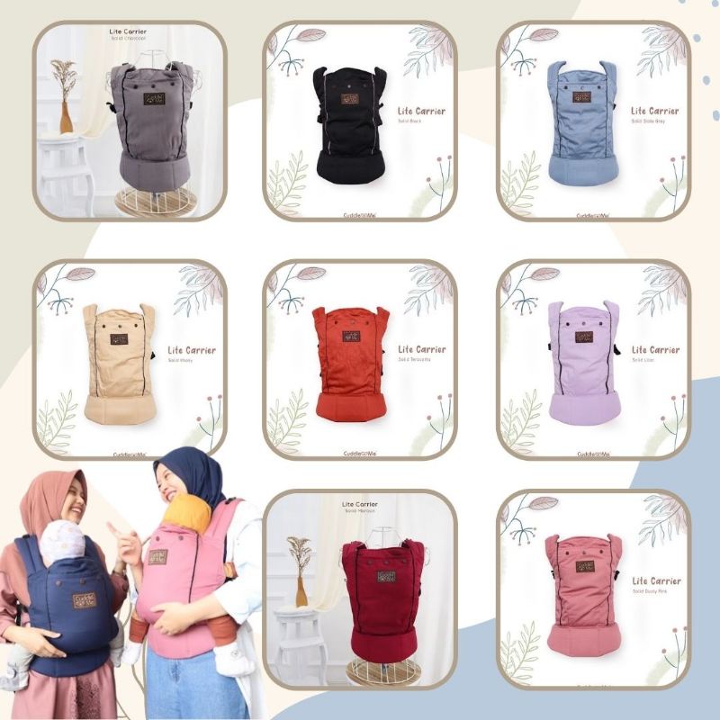 Jual Gendongan SSC Lite Carrier Cuddle Me warna solid/polos | Shopee ...