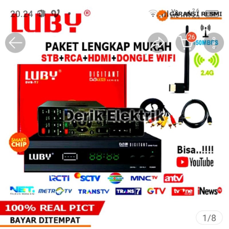 Jual set top box tv digital luby TVB T2 02/03 EWS TD/alat tv digital ...