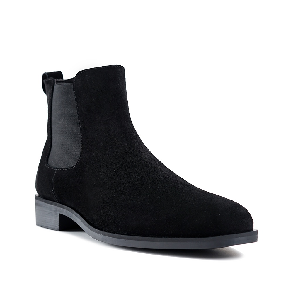Jual Prabu - Sepatu Kulit Chelsea Boots Pria Ashtabrata 2.0 Suede Black ...