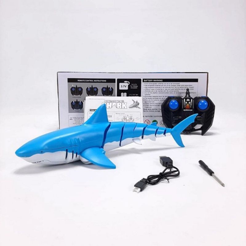 Jual Mainan Robot Ikan Hiu Remote Kontrol RC Baby Shark Boat Remot ...