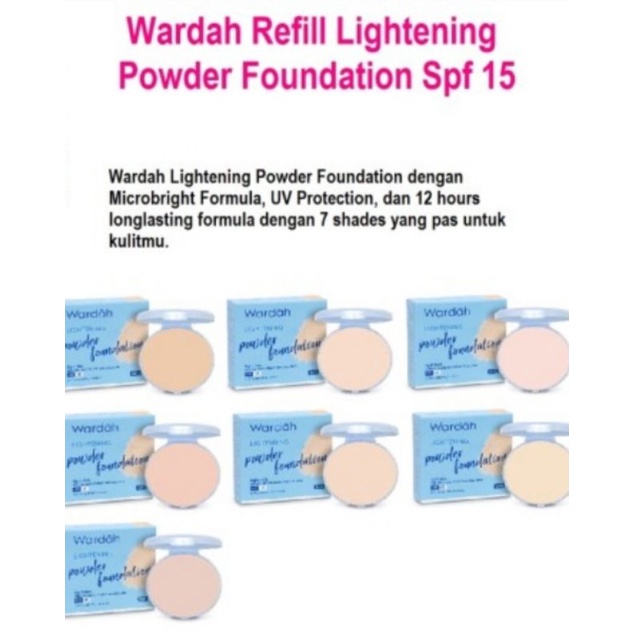 Jual REFIL WARDAH /WARDAH LIGHTENING /WARDAH POWDER FOUNDATION | Shopee ...