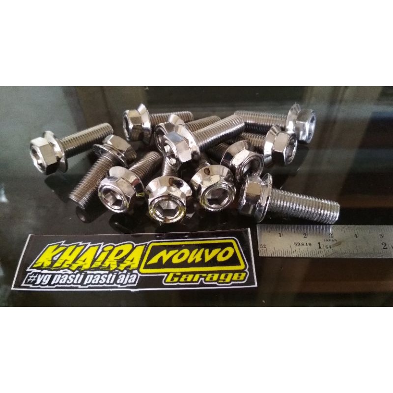Jual Baut probolt stainless 2 kunci baut 10x30 stainless 2 kunci baut breket Kaliper nouvo drat ...