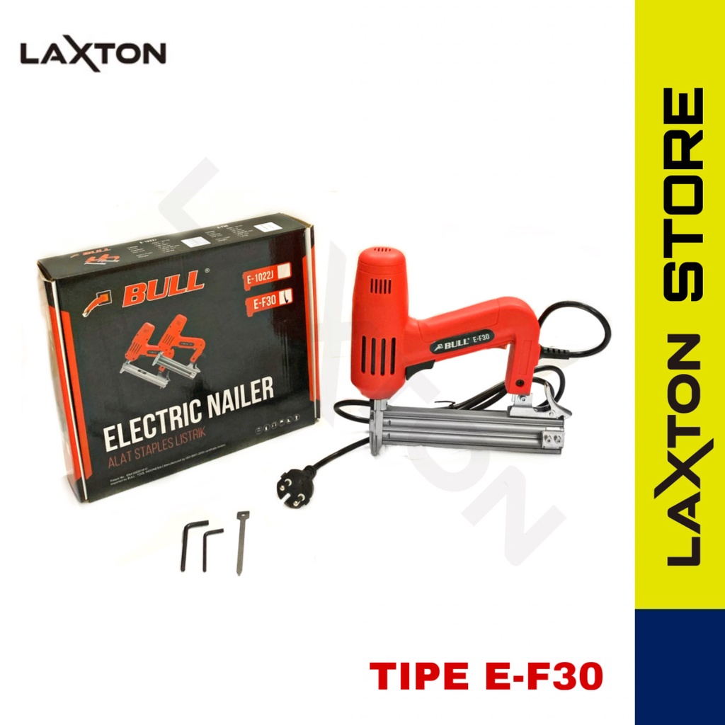 Jual MESIN paku tembak listrik BULL Gun Nailer Staples | Shopee Indonesia