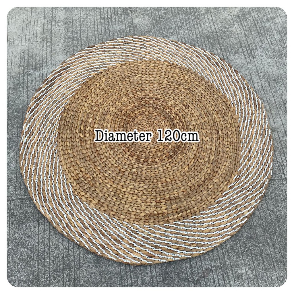 Jual karpet bulat rug seagrass 120cm | Shopee Indonesia