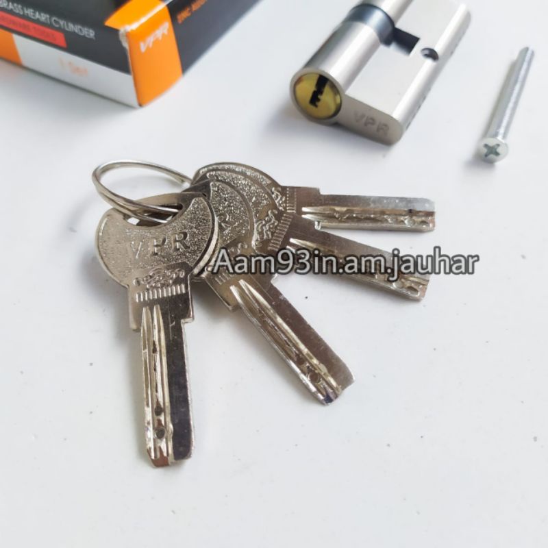 Jual Silinder MULLER Lobang Kunci Pintu Lubang Besar Set Jantung Kuningan 200 gram Komputer Key ...