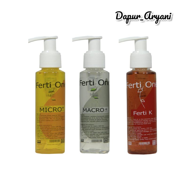 Jual Pupuk Cair Aquarium Aquascape Ferti One Micro, Macro, Ferti K ...