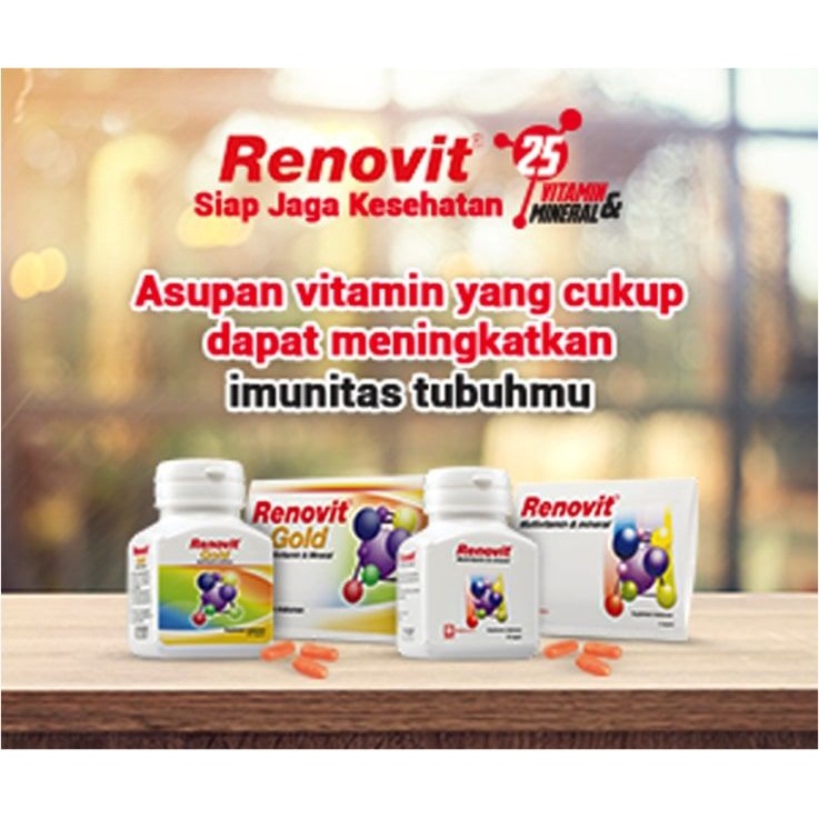 Jual Renovit/Renovit Gold Multivitamin isi 30 tablet | Shopee Indonesia