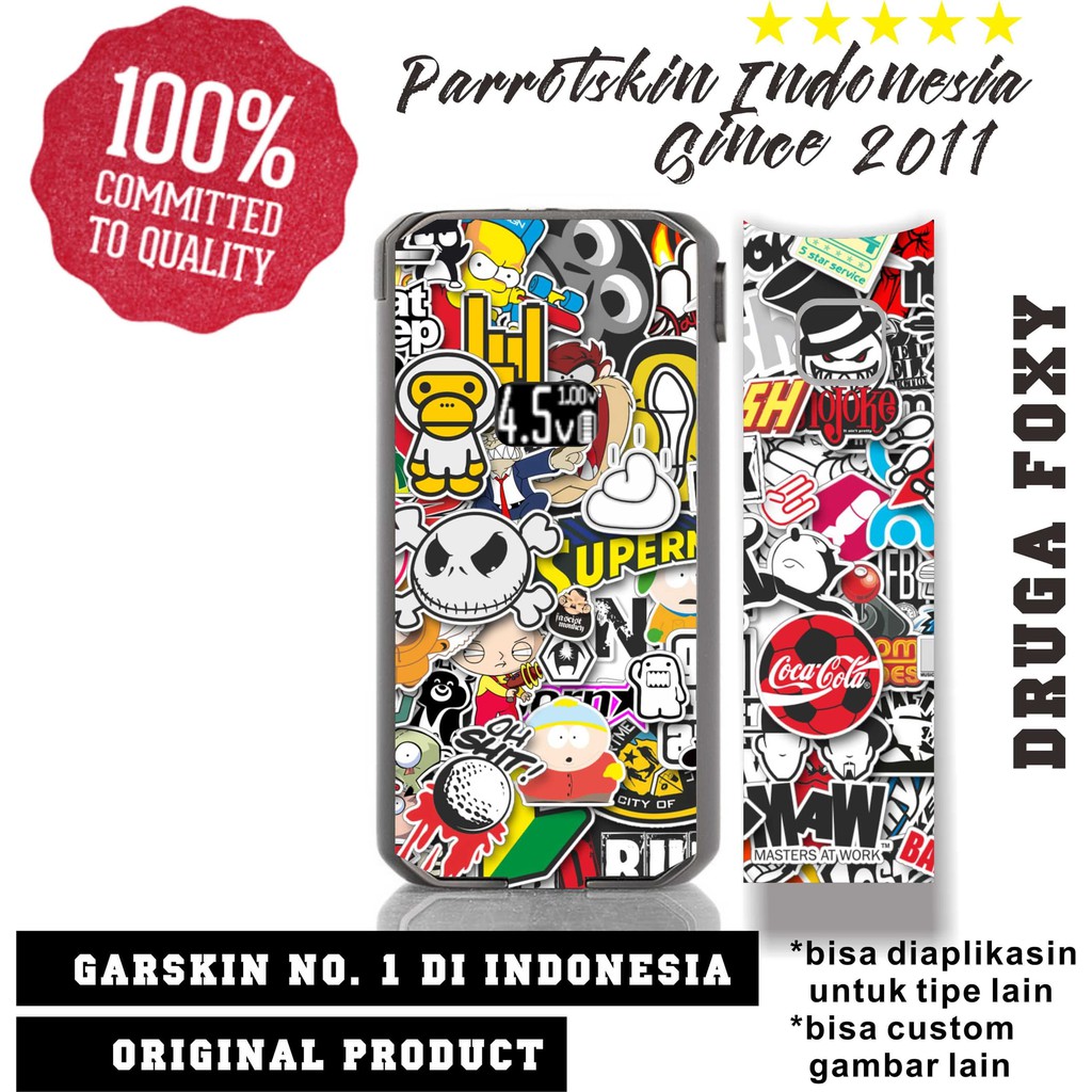 Jual Druga Foxy Garskin Skin JDM bomb doodle Bisa custom | Shopee Indonesia