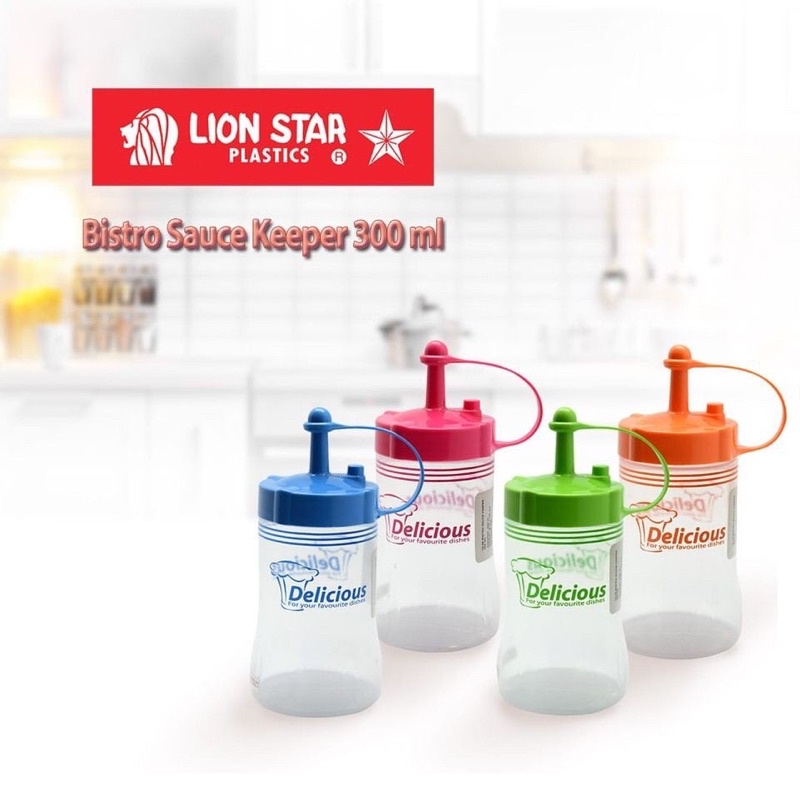 Jual Bistro Botol Saus Lion Star / Botol Saos / Sauce Keeper / Botol Mayonaise 300ML | Shopee ...
