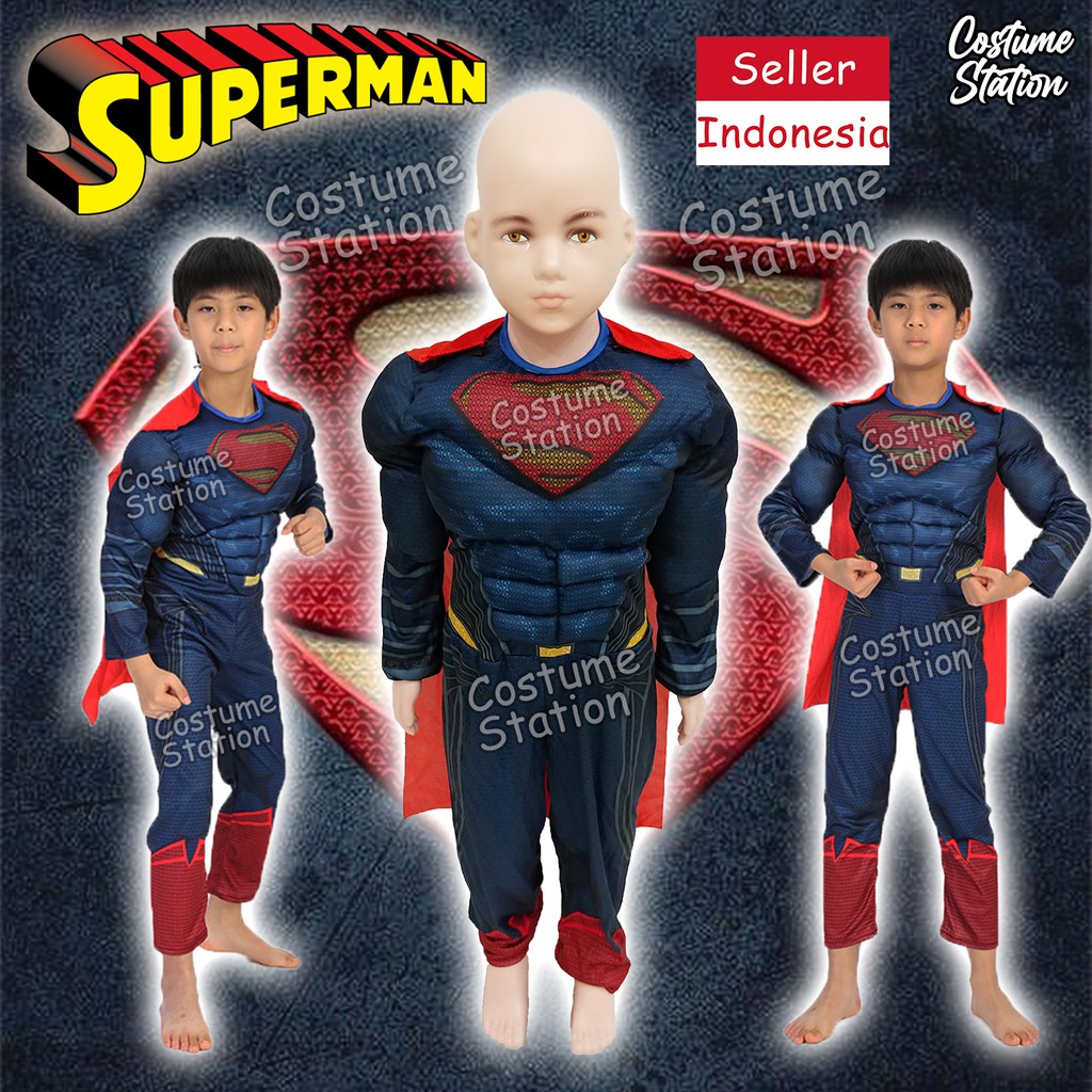 Jual Kostum Superhero Superman / Costume DC Justice League anak laki ...