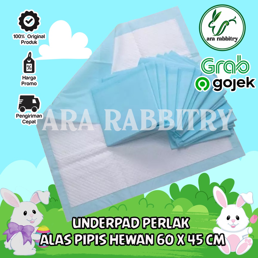Jual UNDERPAD ALAS KANDANG HEWAN PERLAK ALAS PIPIS HEWAN KUCING KELINCI ...