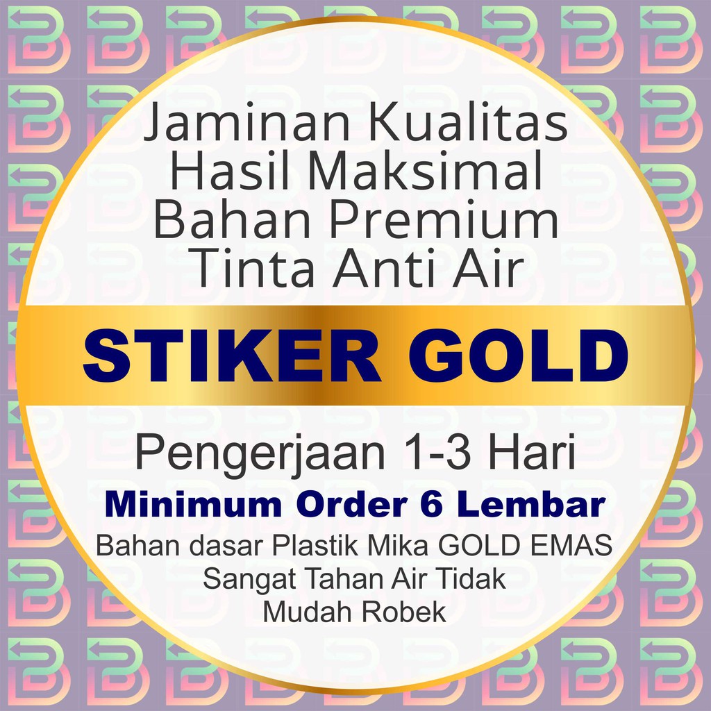 Jual CETAK STIKER GOLD EMAS / PRINT LABEL KEMASAN / STICKER EMAS ...