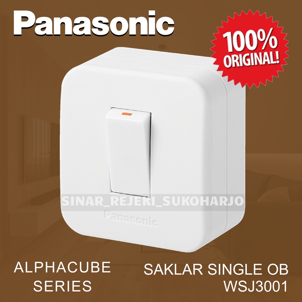 Jual Panasonic Saklar Single Engkel WSJ3001 Outbow Switch Tempel OB ...