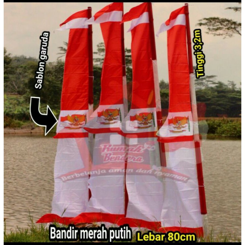 Jual bendera umbul-umbul merah putih bandir garuda mini | Shopee Indonesia