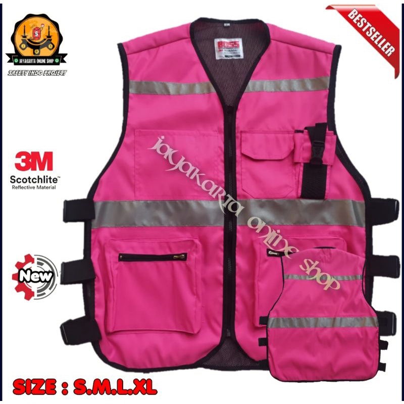 Jual ROMPI SAFETY VEST 3M SCOTLITE FULL TASLAN WATER PROOF FULL COLOUR ...