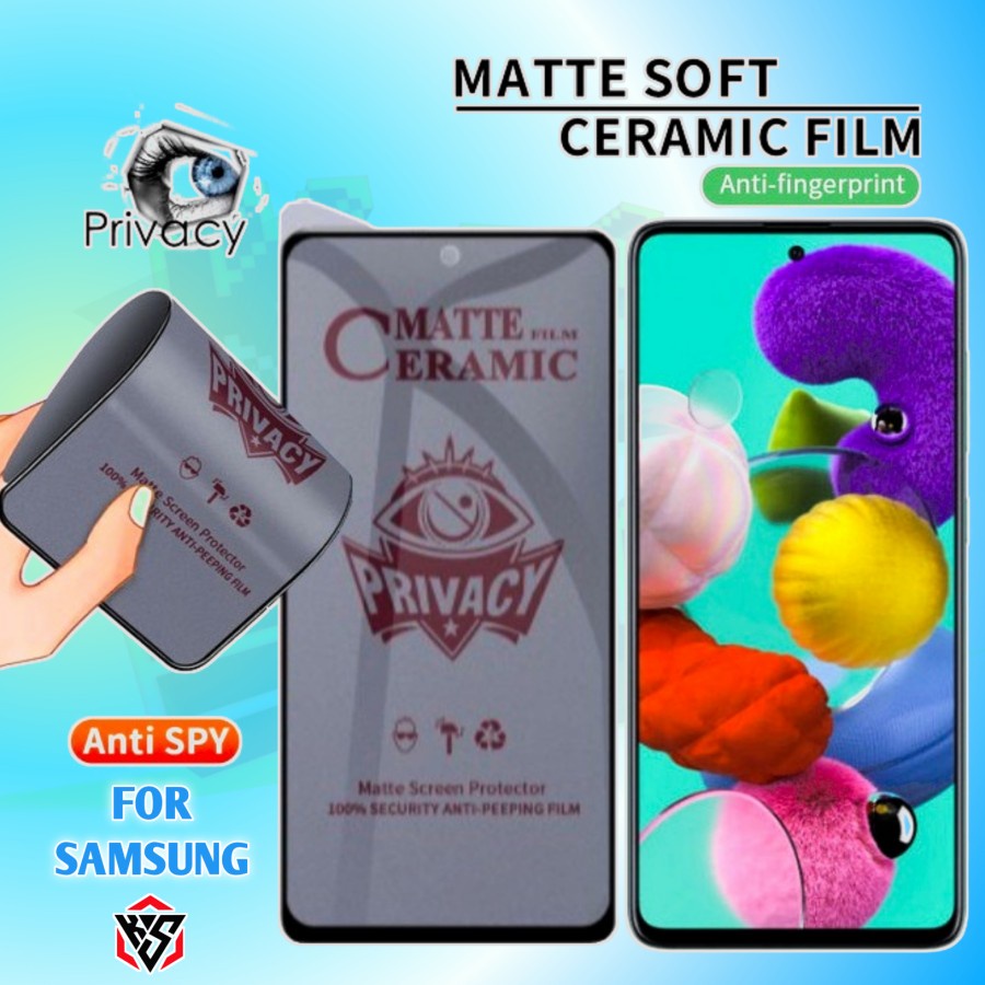Jual Anti Gores Privacy Samsung Note 10 Lite 6.7" Ceramic Matte Privacy ...