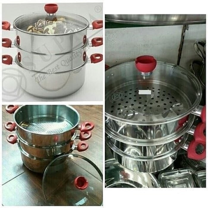 Jual Panci Pengukus - 3 Susun - Supra Streamer 32 cm - Stainless Steel ...